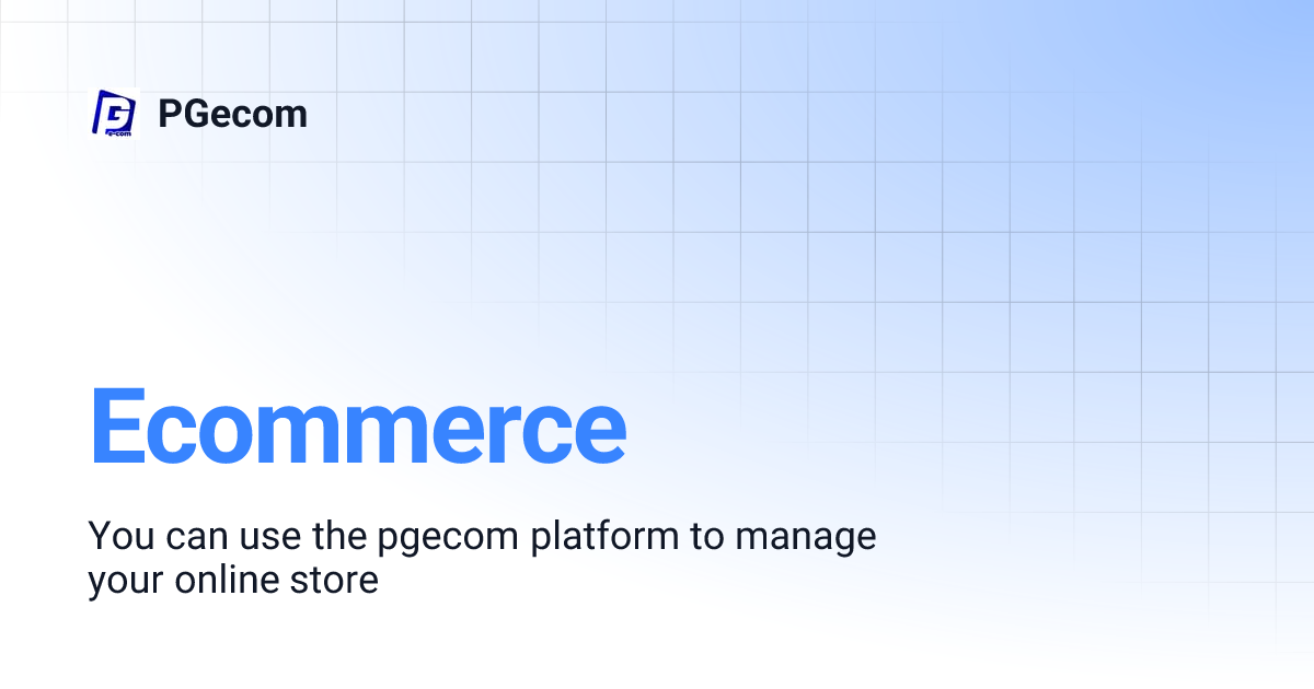 Ecommerce | PGecom